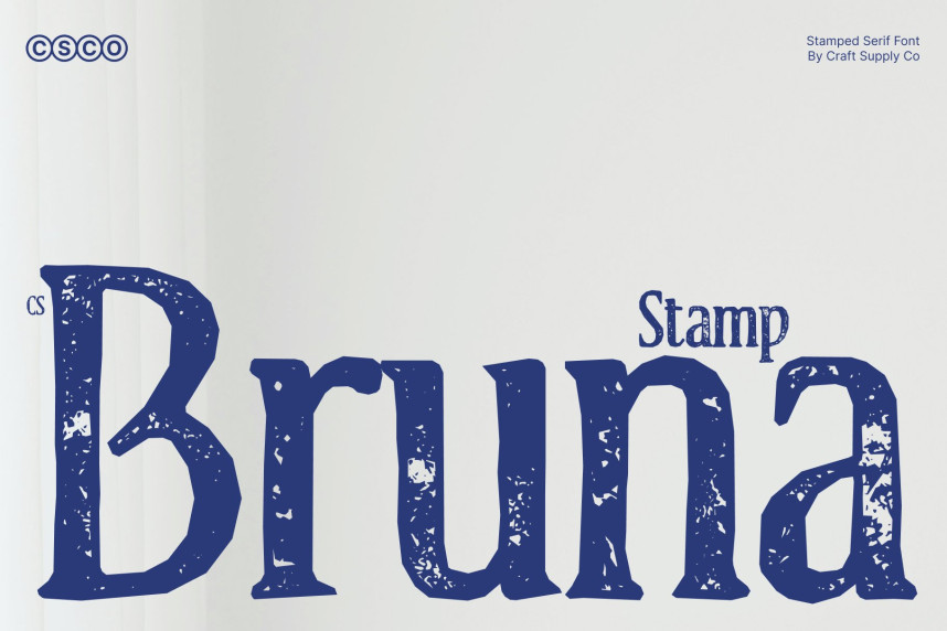 CS Bruna Stamp Font - Befonts
