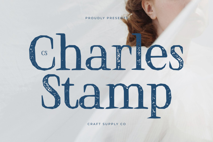 CS Charles Stamp Font - Befonts