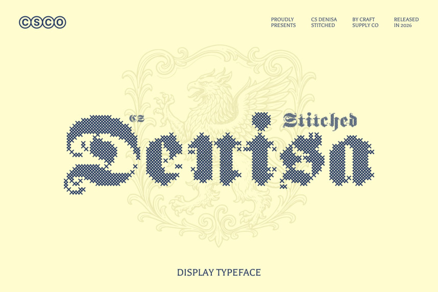 CS Denisa Stitched Font - Befonts