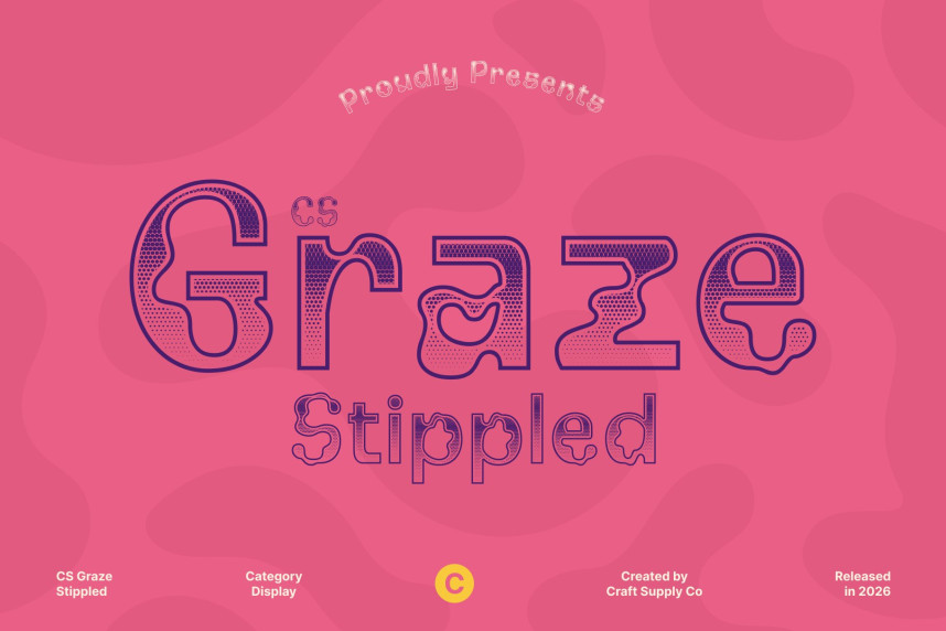 CS Graze Stippled Font - Befonts