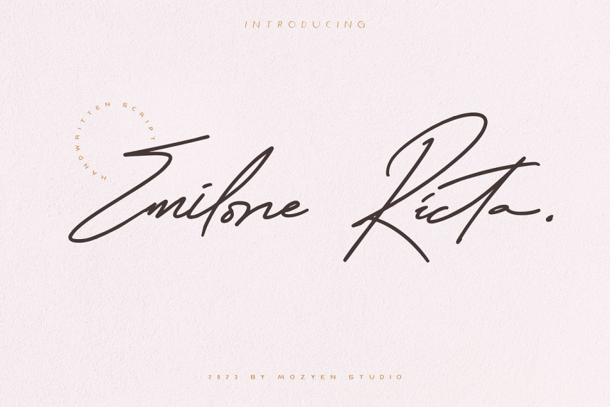 Emilone Ricta Font - Befonts