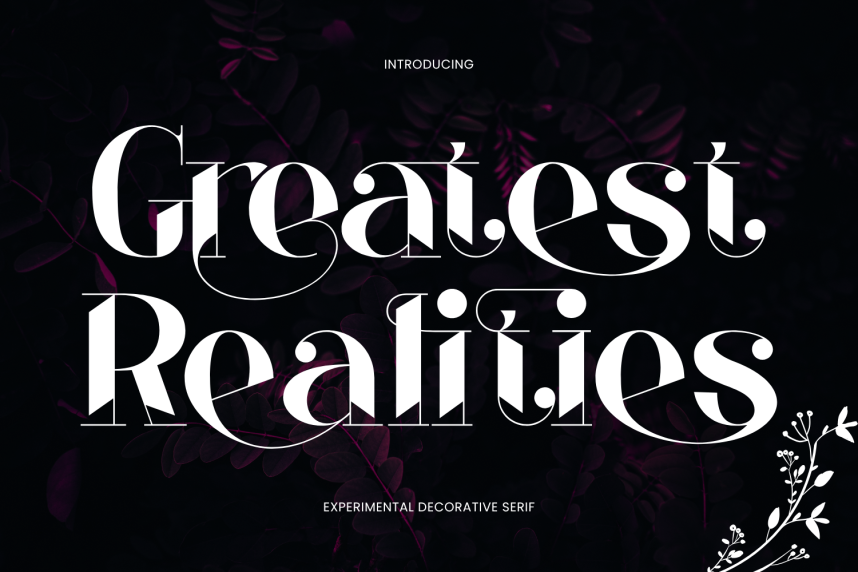 Greatest Realities - Modern Serif Font - Befonts