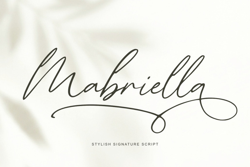 Mabriella Script Font - Befonts