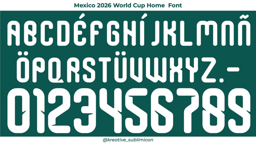 Mexico 2026 Home Kit Font - Befonts