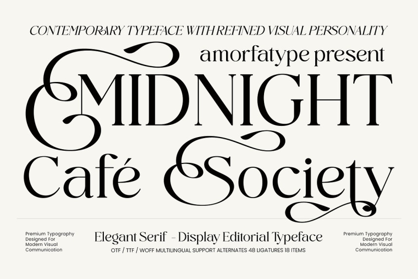 Midnight Cafe Society Font - Befonts