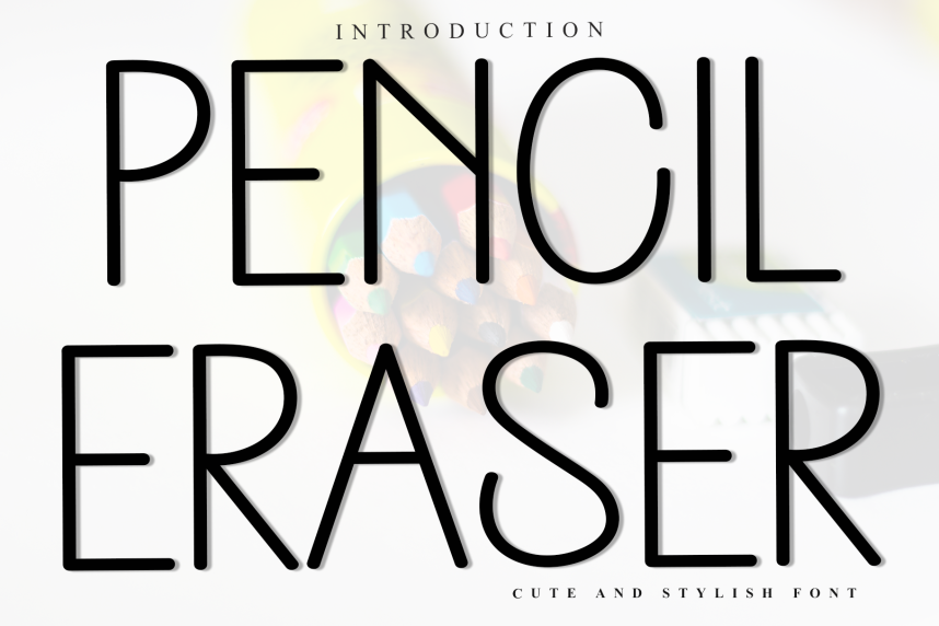 Pencil Eraser Display Font - Befonts