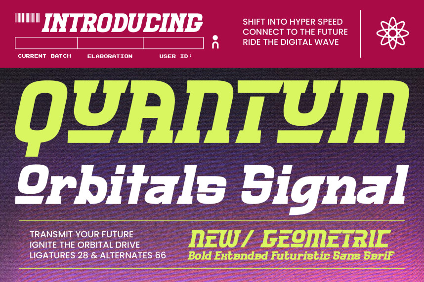 Quantum Orbitals Signal Font - Befonts