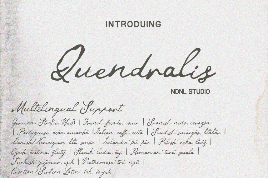 Quendralis Script Font - Befonts