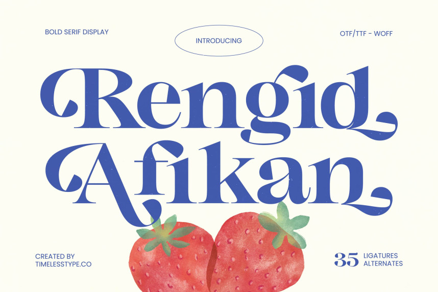 Rengid Afikan Font - Befonts