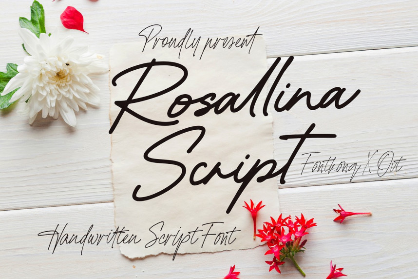 Rosallina Script Font - Befonts