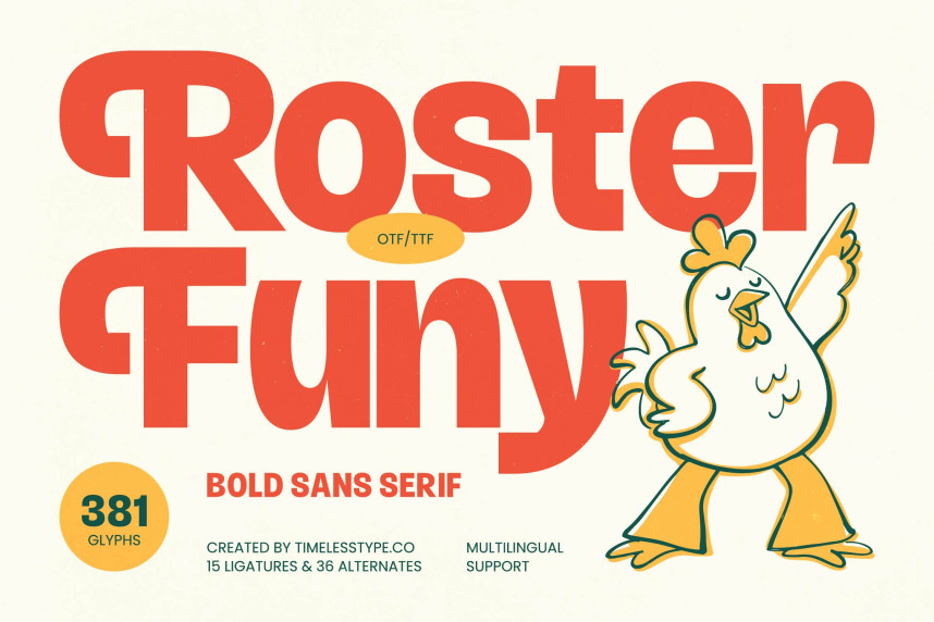 Roster Funy – Bold Sans Serif Font - Befonts