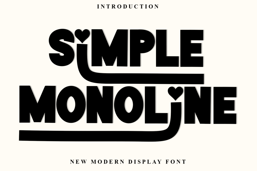 Simple Monoline Display Font - Befonts