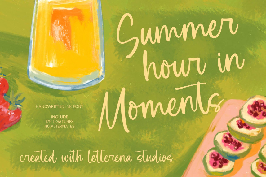 Summer Moments - Handwritten Ink Font - Befonts