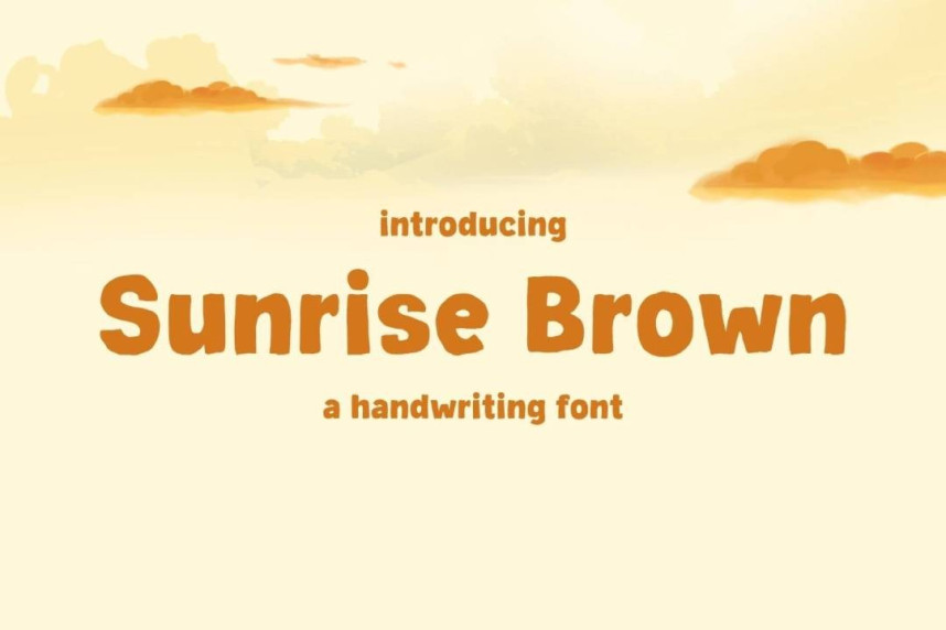 Sunrise Brown Font - Befonts