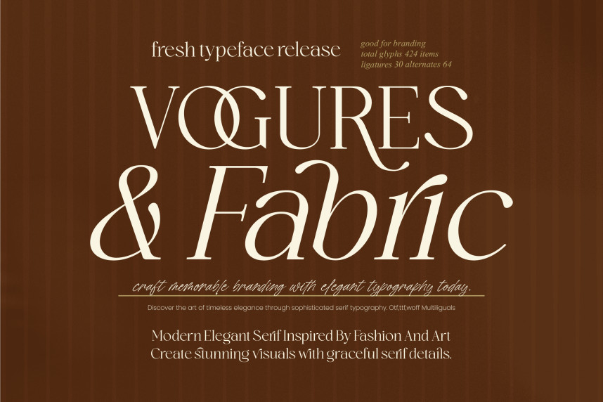 Vogures Fabric Font - Befonts