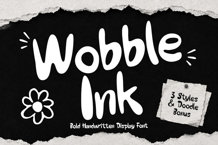 Wooble Ink Font - Befonts
