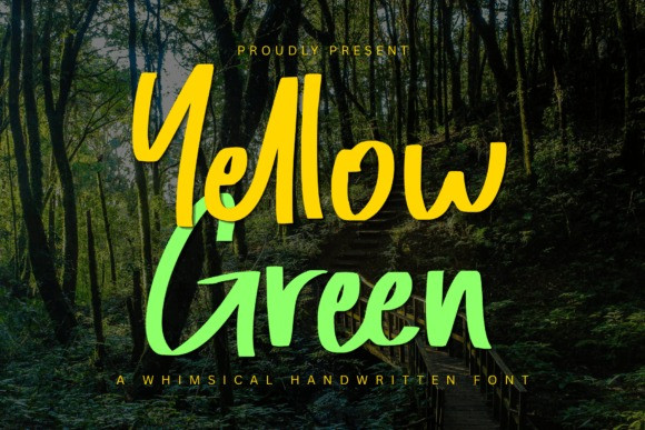 Yellow Green Font - Befonts