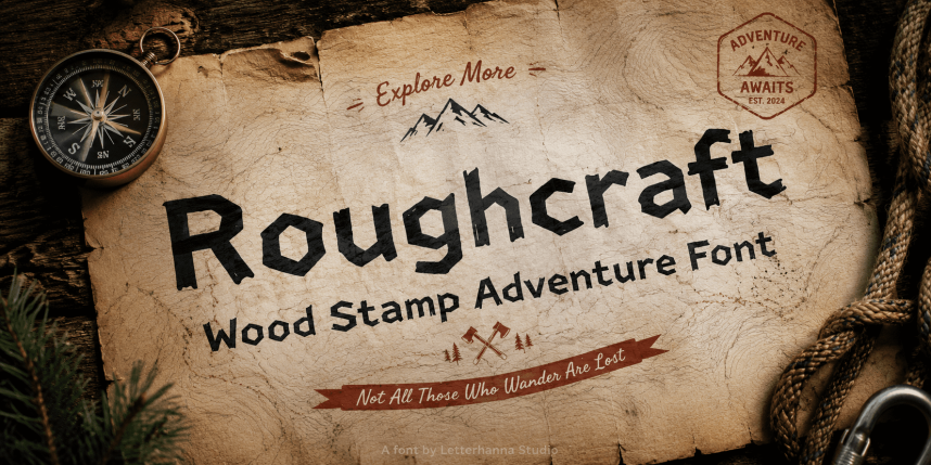 Roughcraft Font – Bold Handmade Display Font - Befonts