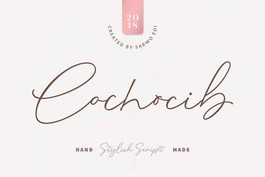Cochocib Script Font - Befonts
