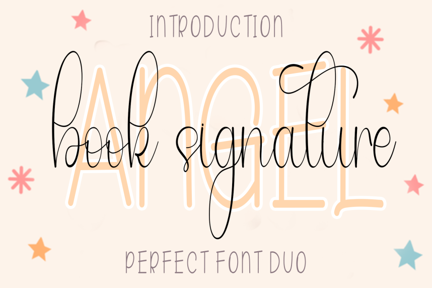 angel book signature font - Befonts