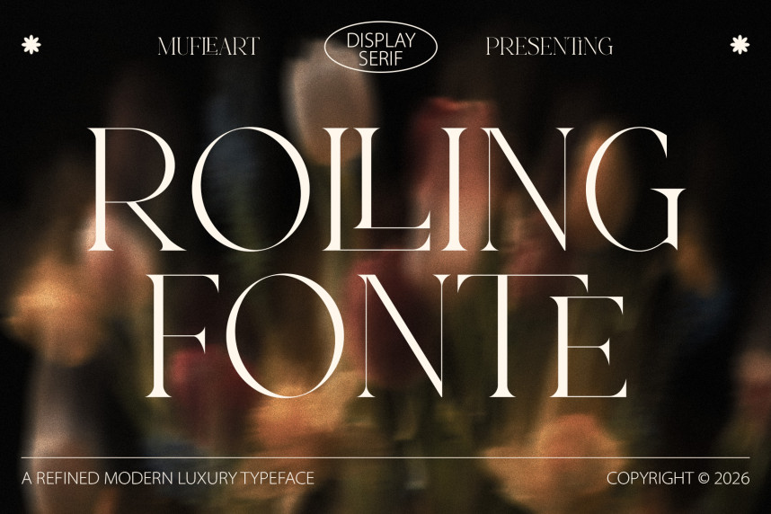 Rolling Fonte – Modern Luxury Typeface Font - Befonts