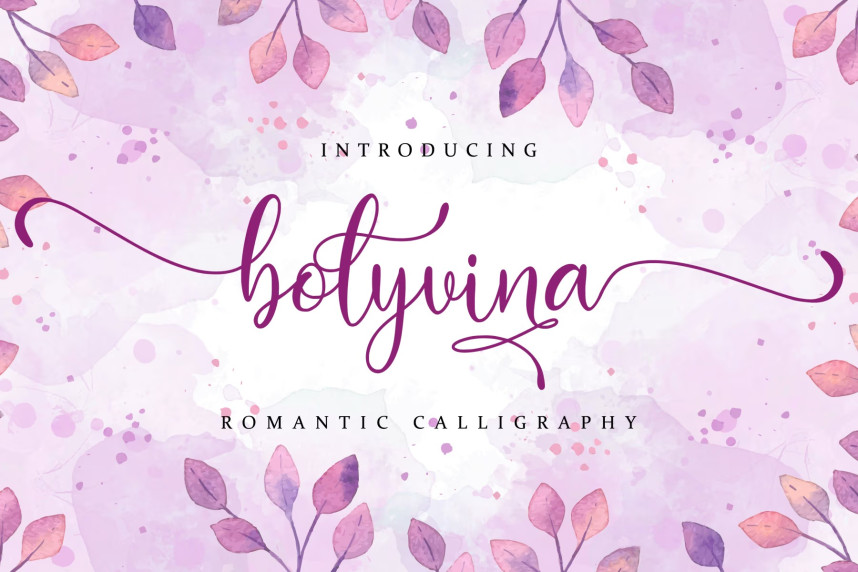 Bolyvina – Romantic Calligraphy Font - Befonts