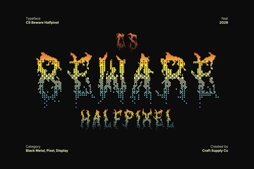 CS Beware Halfpixel Font - Befonts