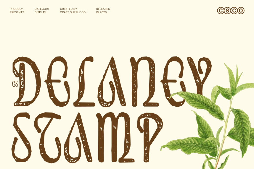 CS Delaney Stamp Font - Befonts