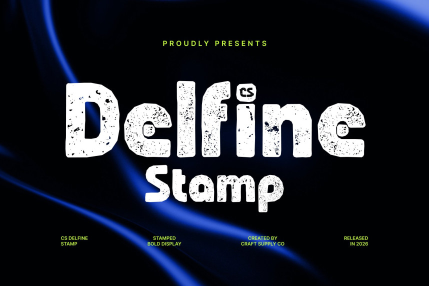 CS Delfine Stamp Font - Befonts
