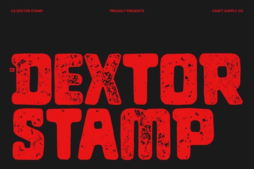 CS Dextor Stamp Font - Befonts