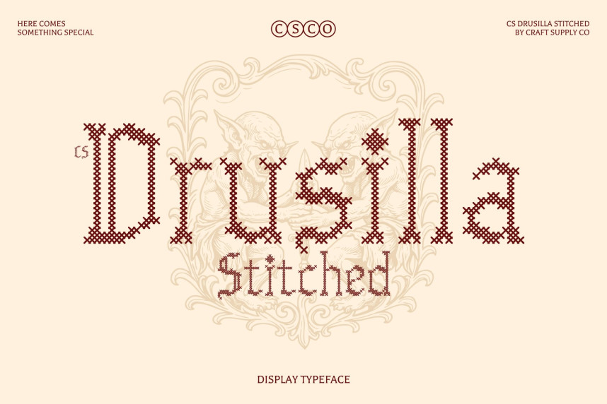 CS Drusilla Stitched Font - Befonts