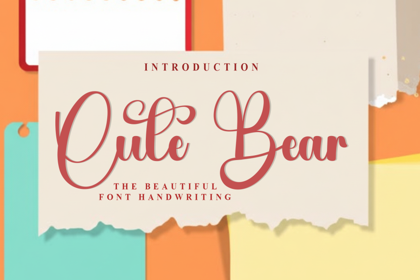 Cute Bear Calligraphy Font - Befonts